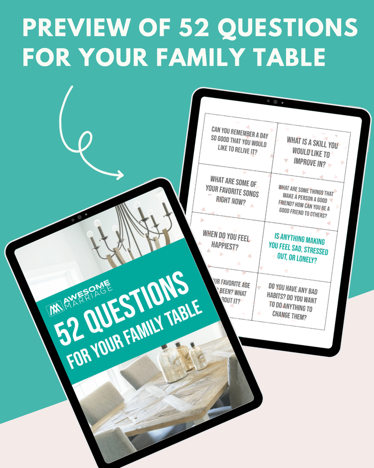 52 Questions For Your Family Table — Awesome Marriage — Marriage ...