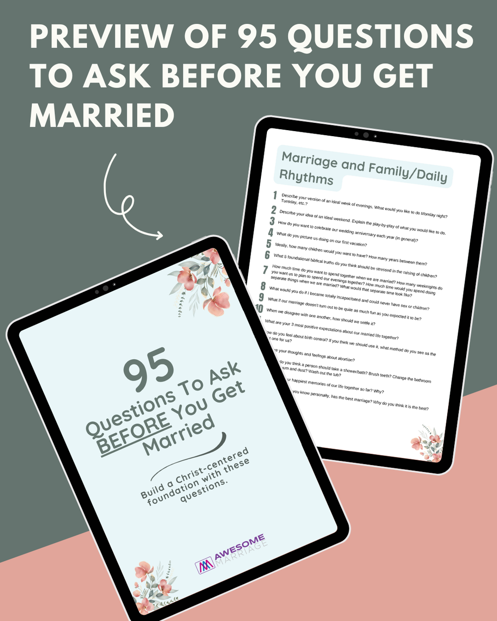 FREE list of questions to ask before you get married. — Awesome ...