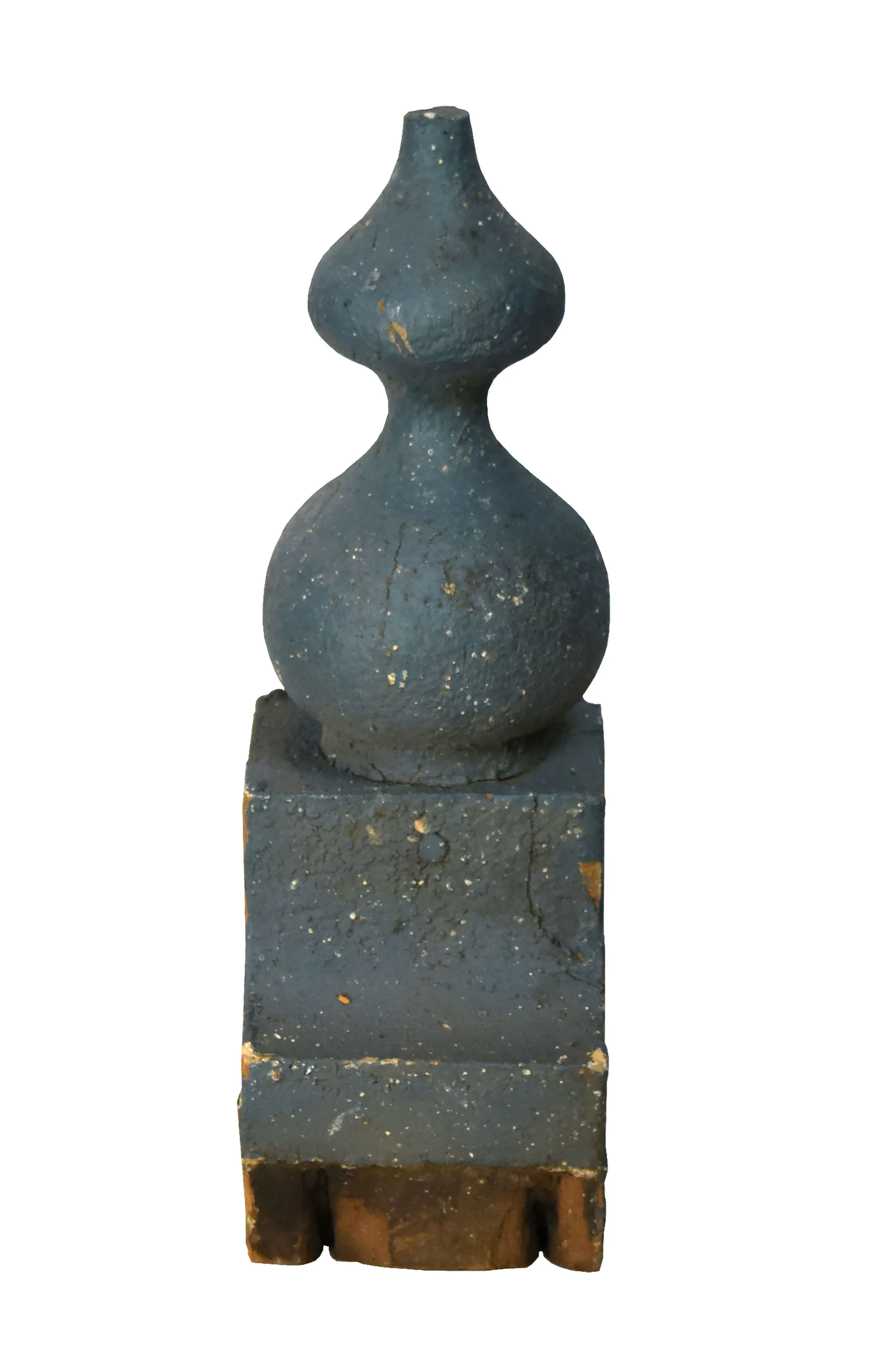 victorian blue wood finials — ARCHITECTURAL ANTIQUES