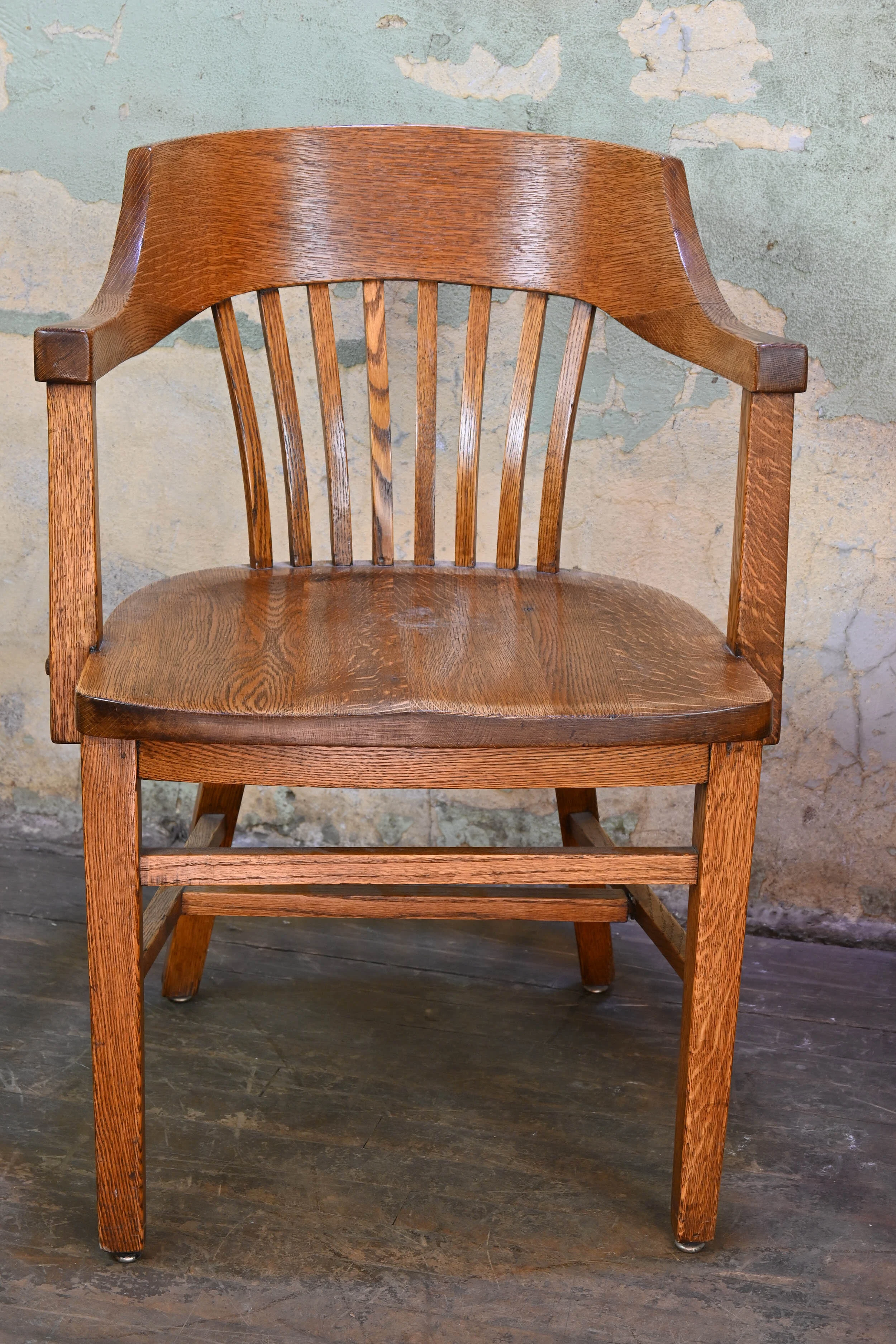 antique oak office arm chairs — ARCHITECTURAL ANTIQUES