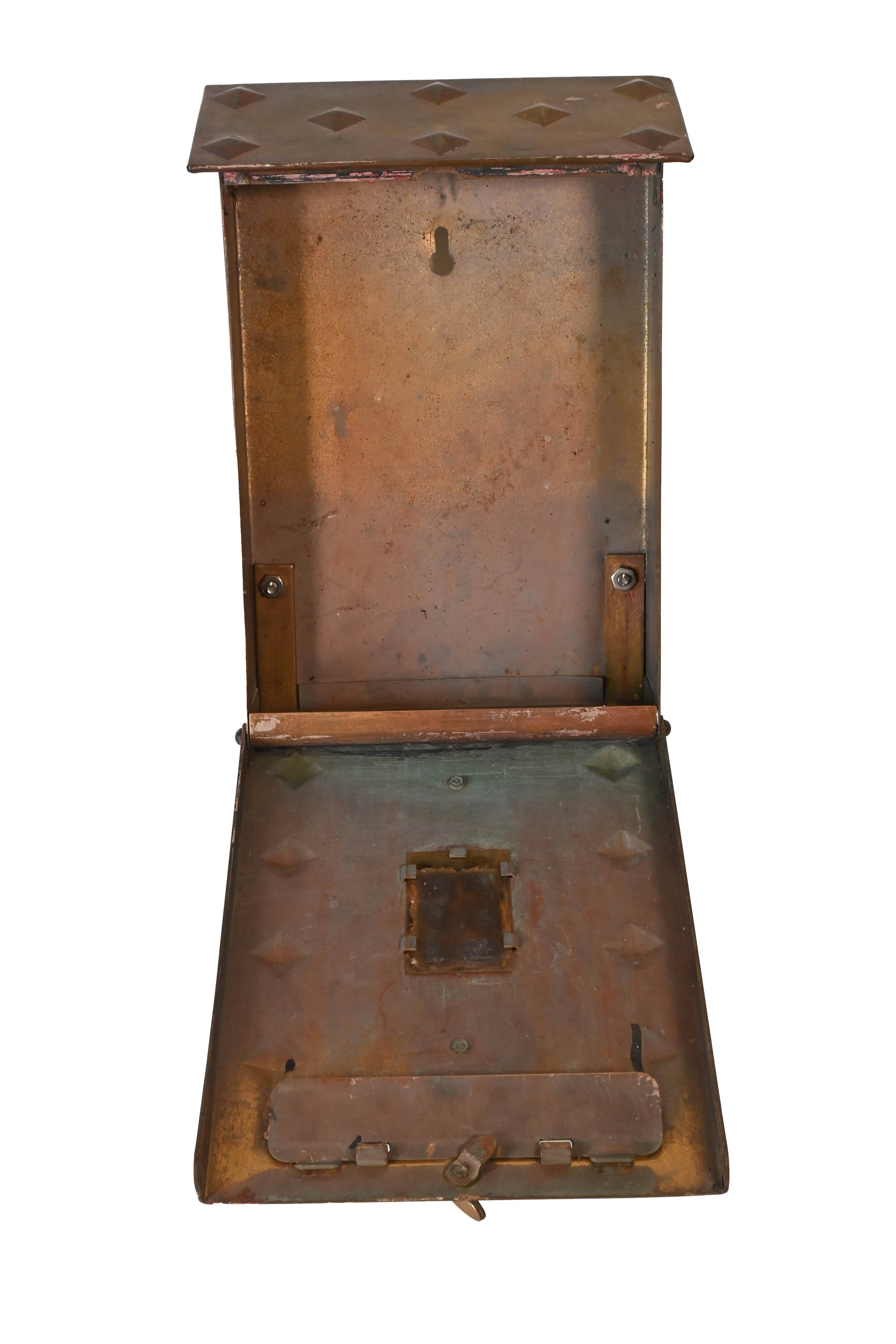 letter box with periodical & paper caddie — ARCHITECTURAL ANTIQUES