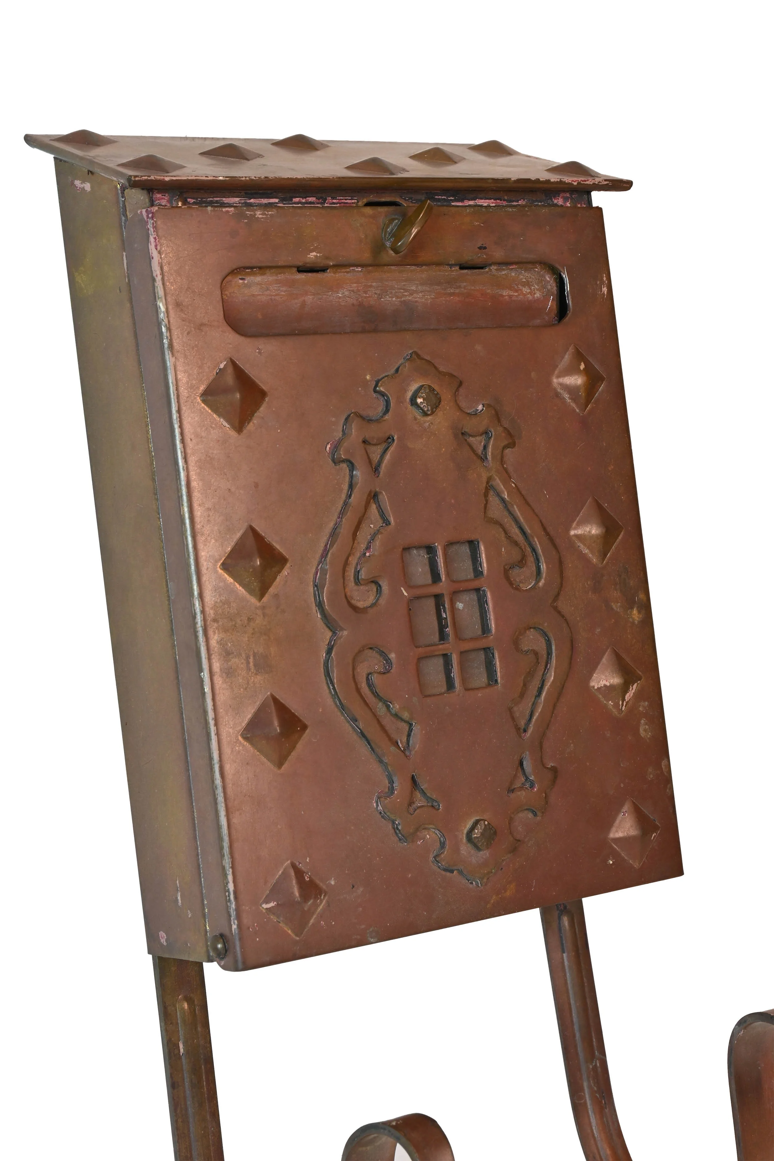 letter box with periodical & paper caddie — ARCHITECTURAL ANTIQUES