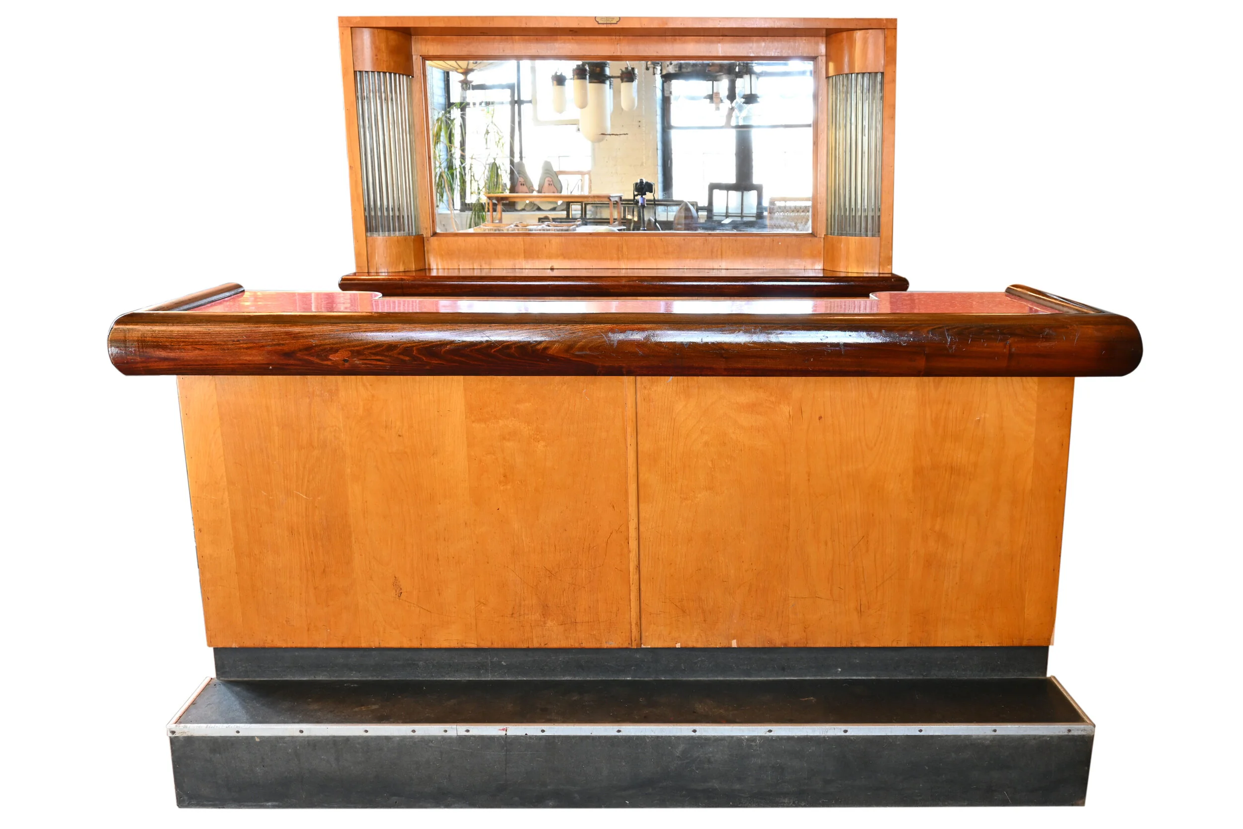 petite art deco glass rod bar — ARCHITECTURAL ANTIQUES