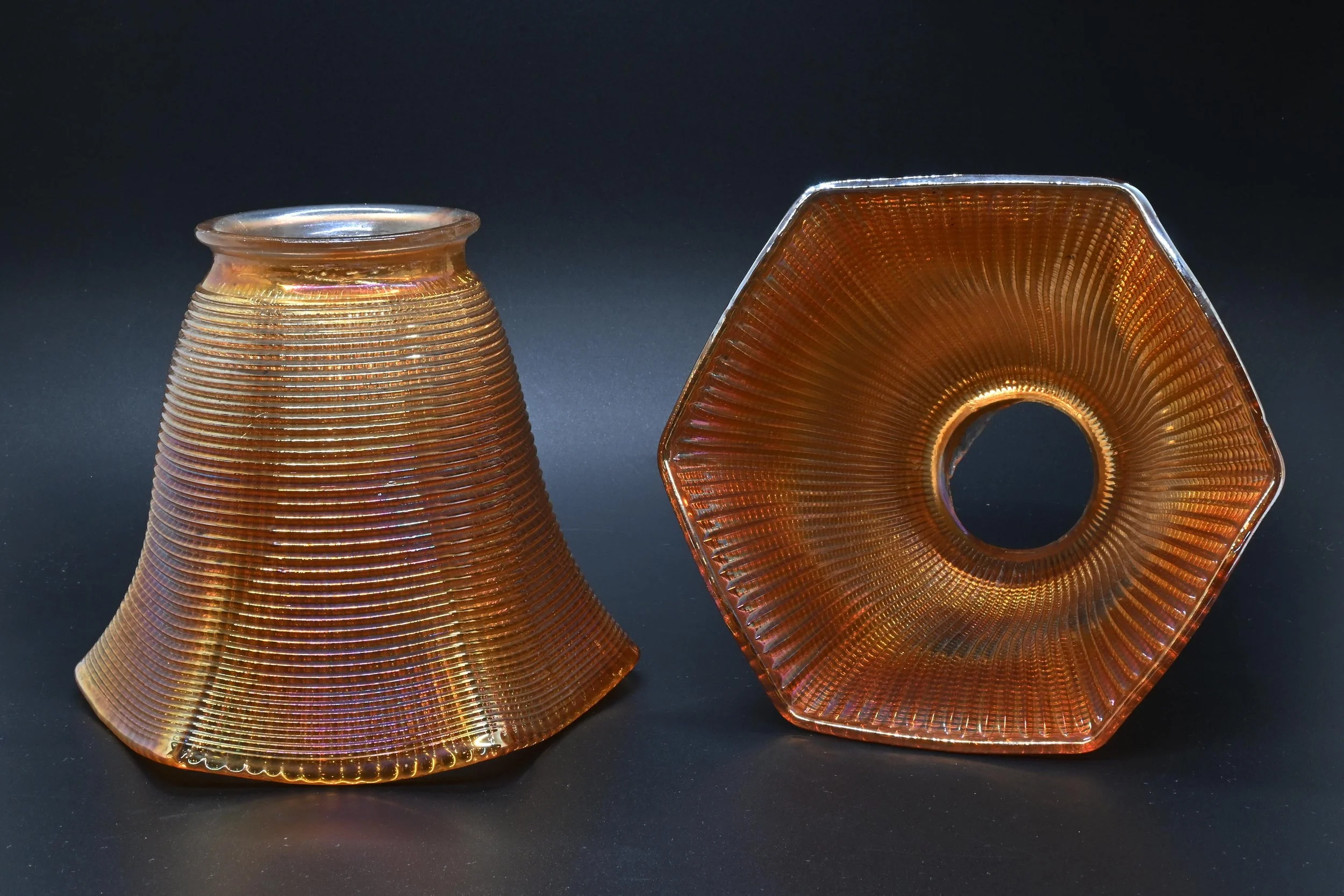 carnival prismatic marigold shades — ARCHITECTURAL ANTIQUES