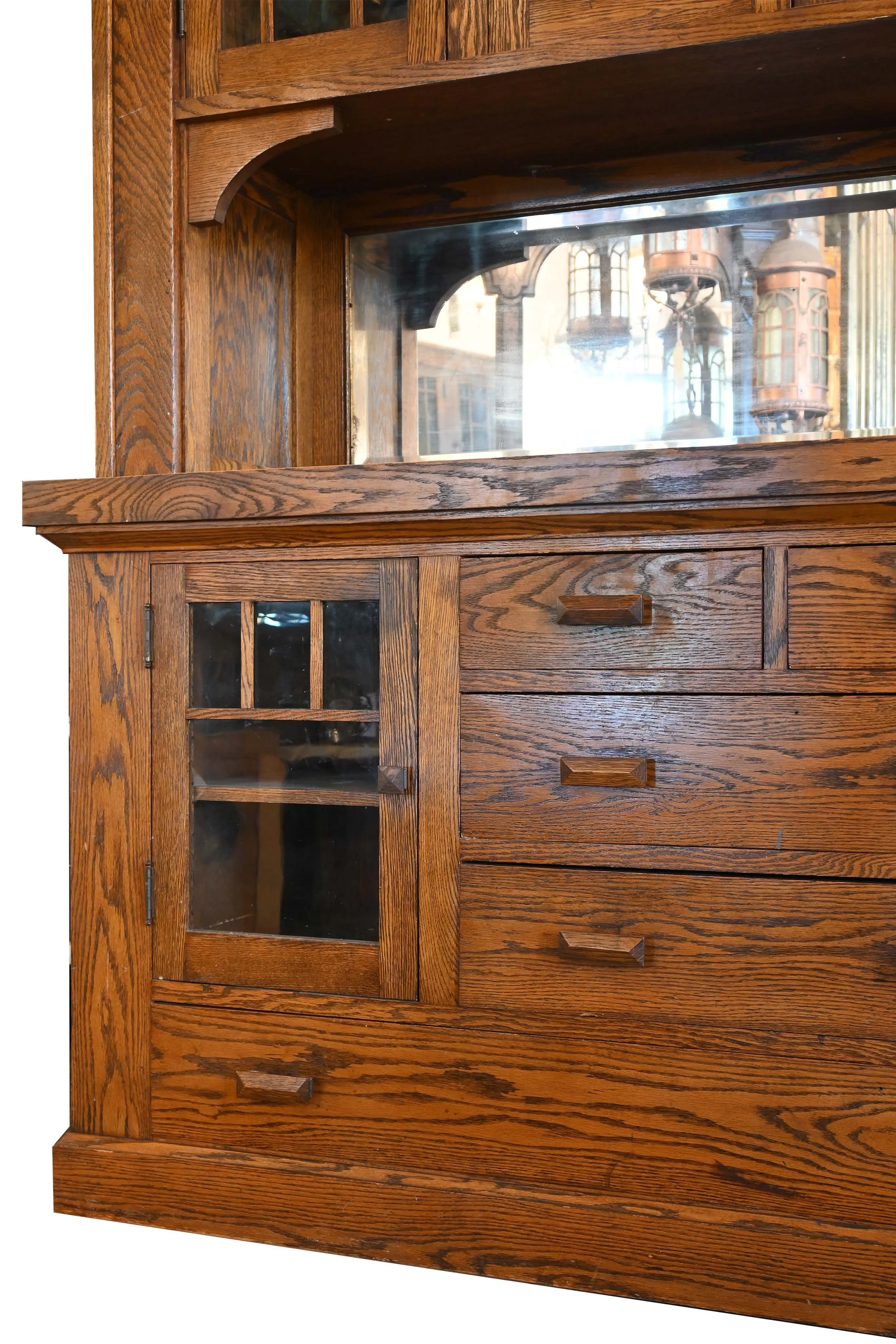 medium oak built-in buffet craftsman/mission styling — ARCHITECTURAL ...