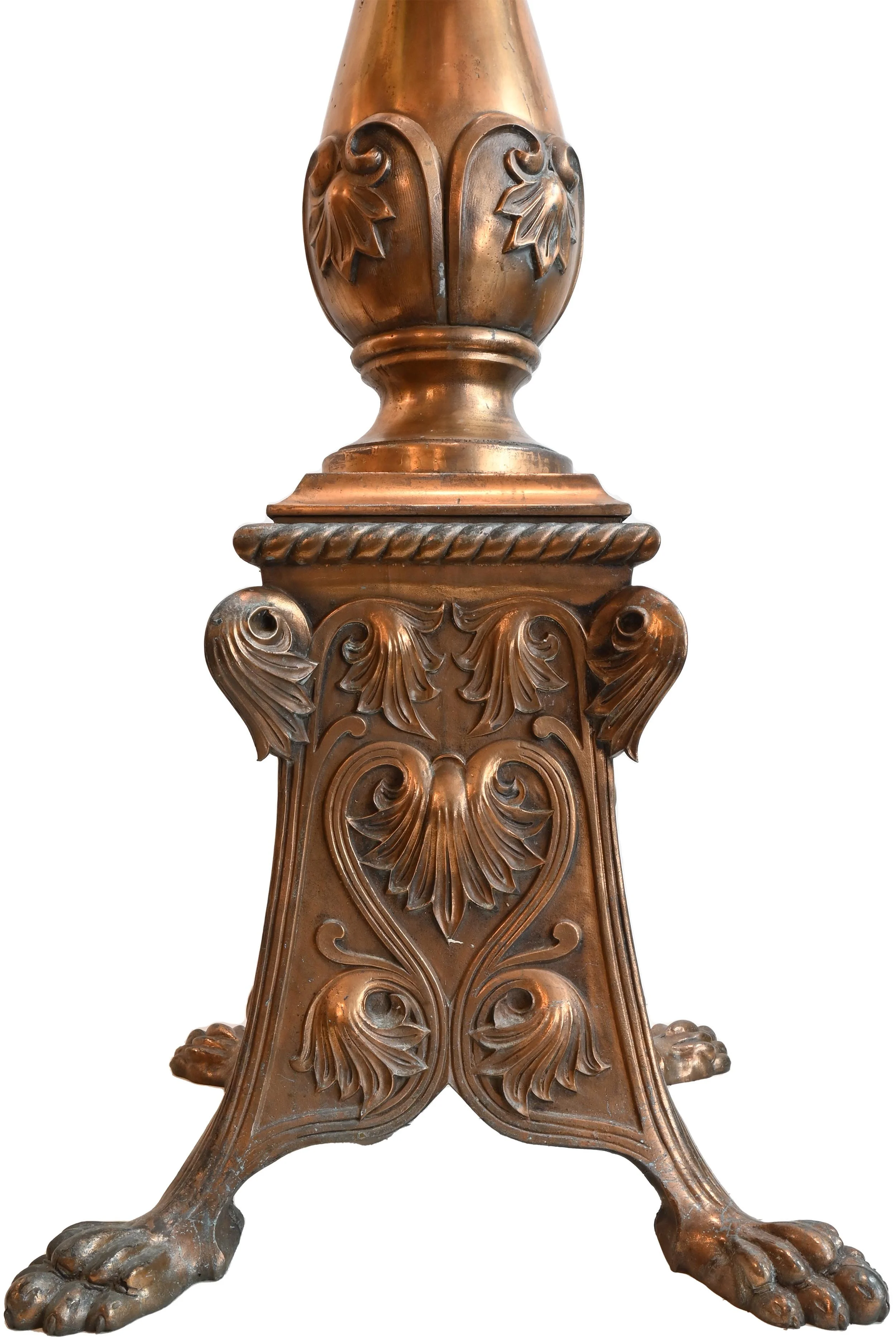 bronze torchère or stanchion pair rococo & beaux arts — ARCHITECTURAL ...