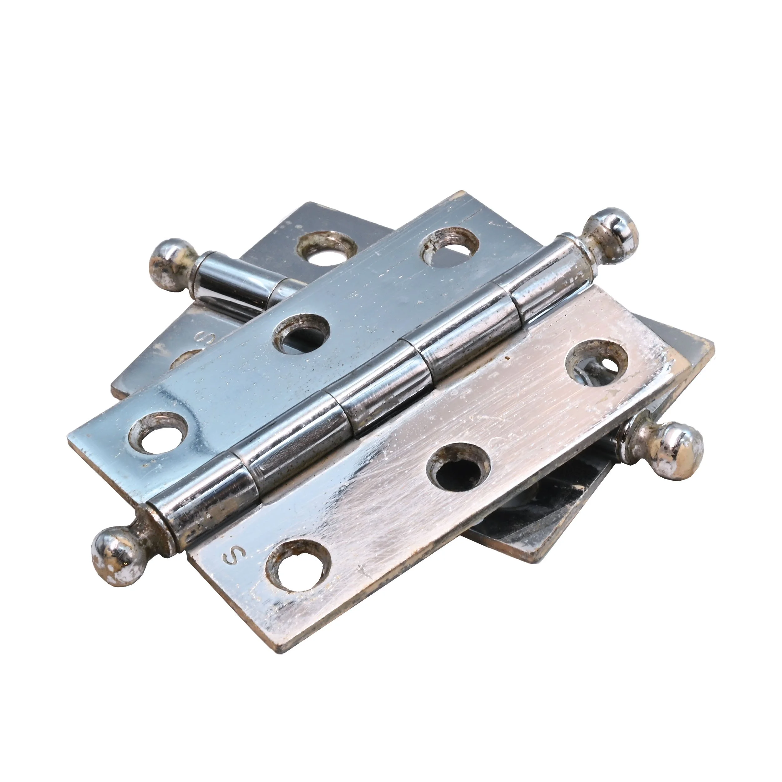 mckinney chrome balltop cabinet hinges — ARCHITECTURAL ANTIQUES