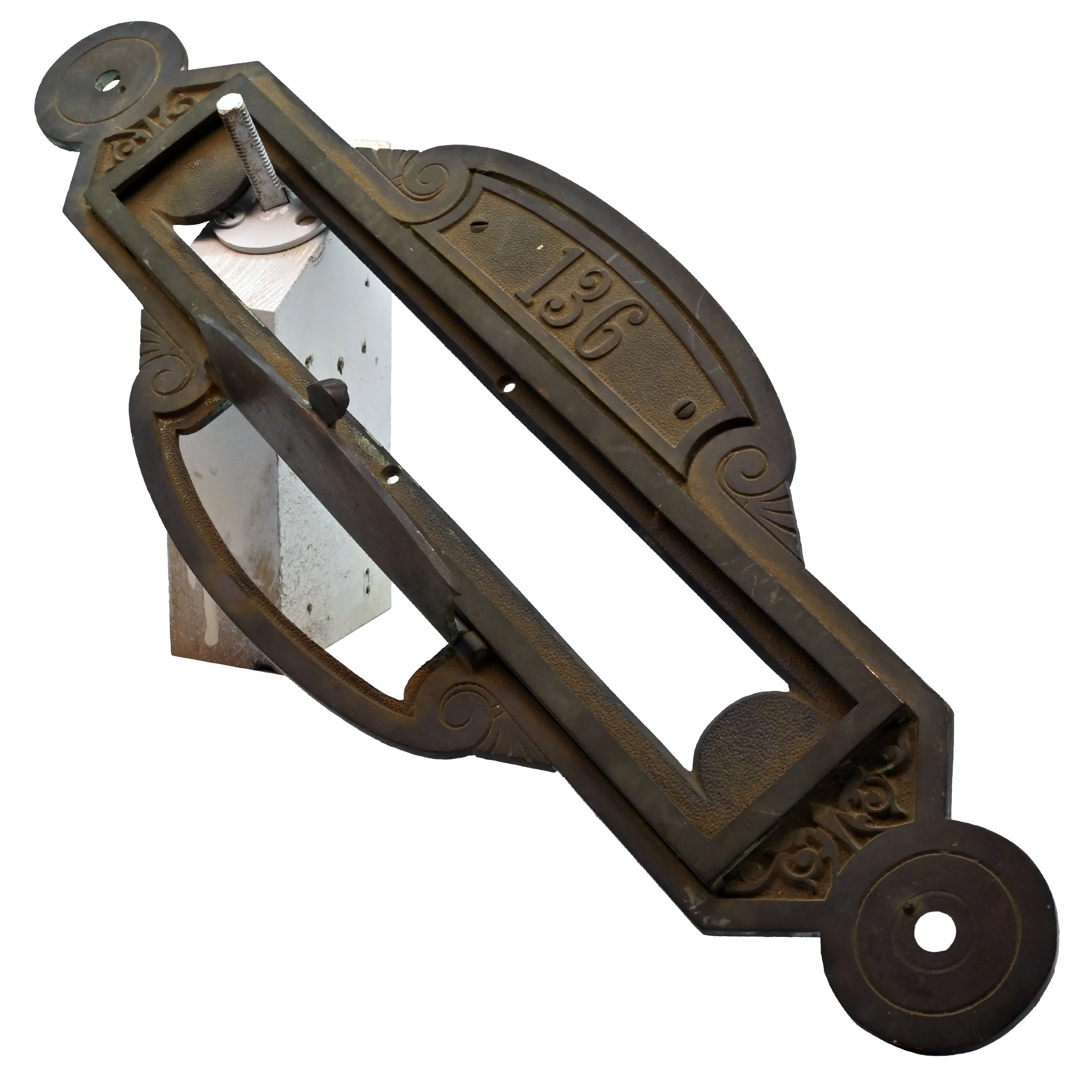 cast bronze letter box plate — ARCHITECTURAL ANTIQUES