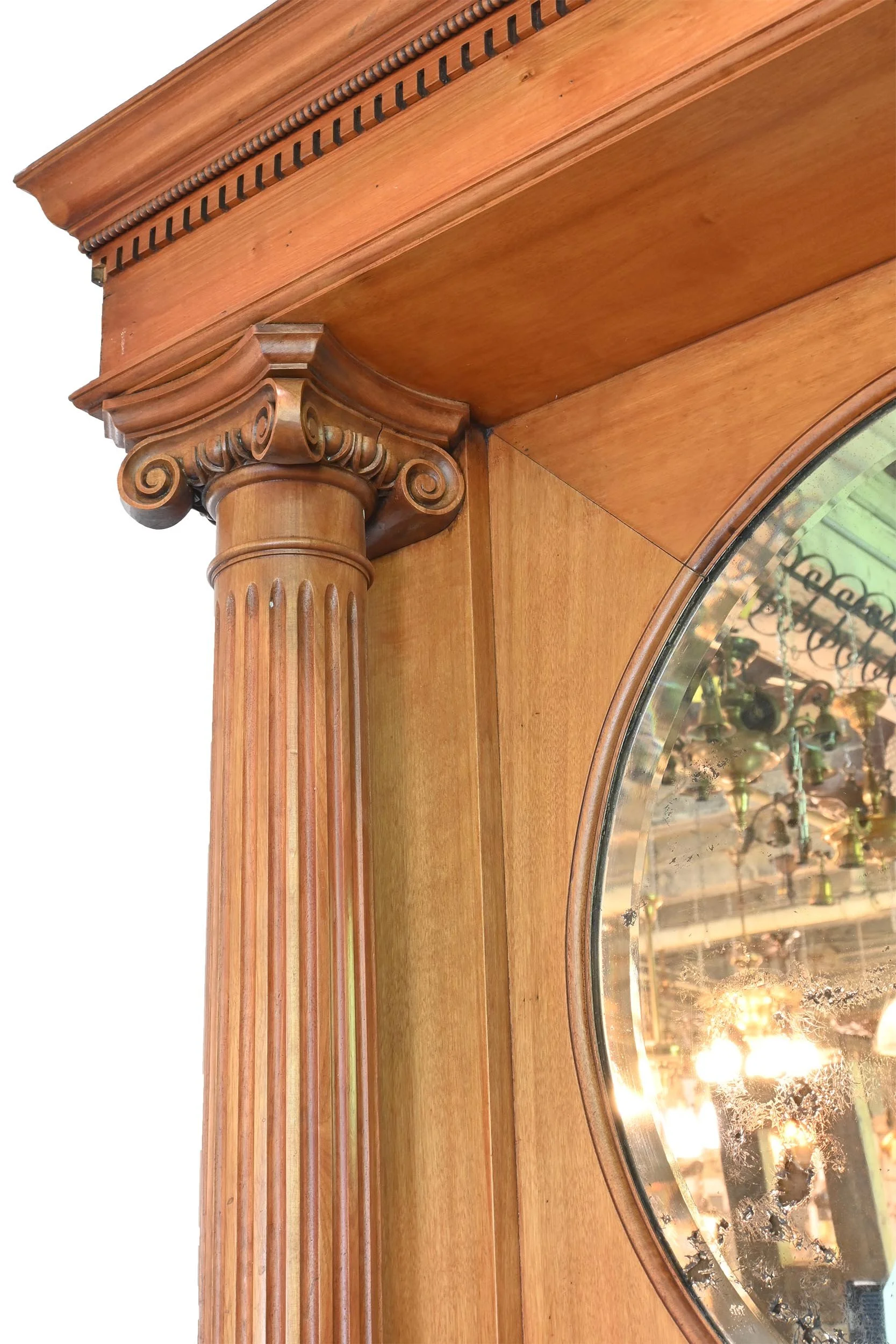 maple mantel with beveled mirror and full height columns ... maple mantel with beveled mirror and full height columns ...