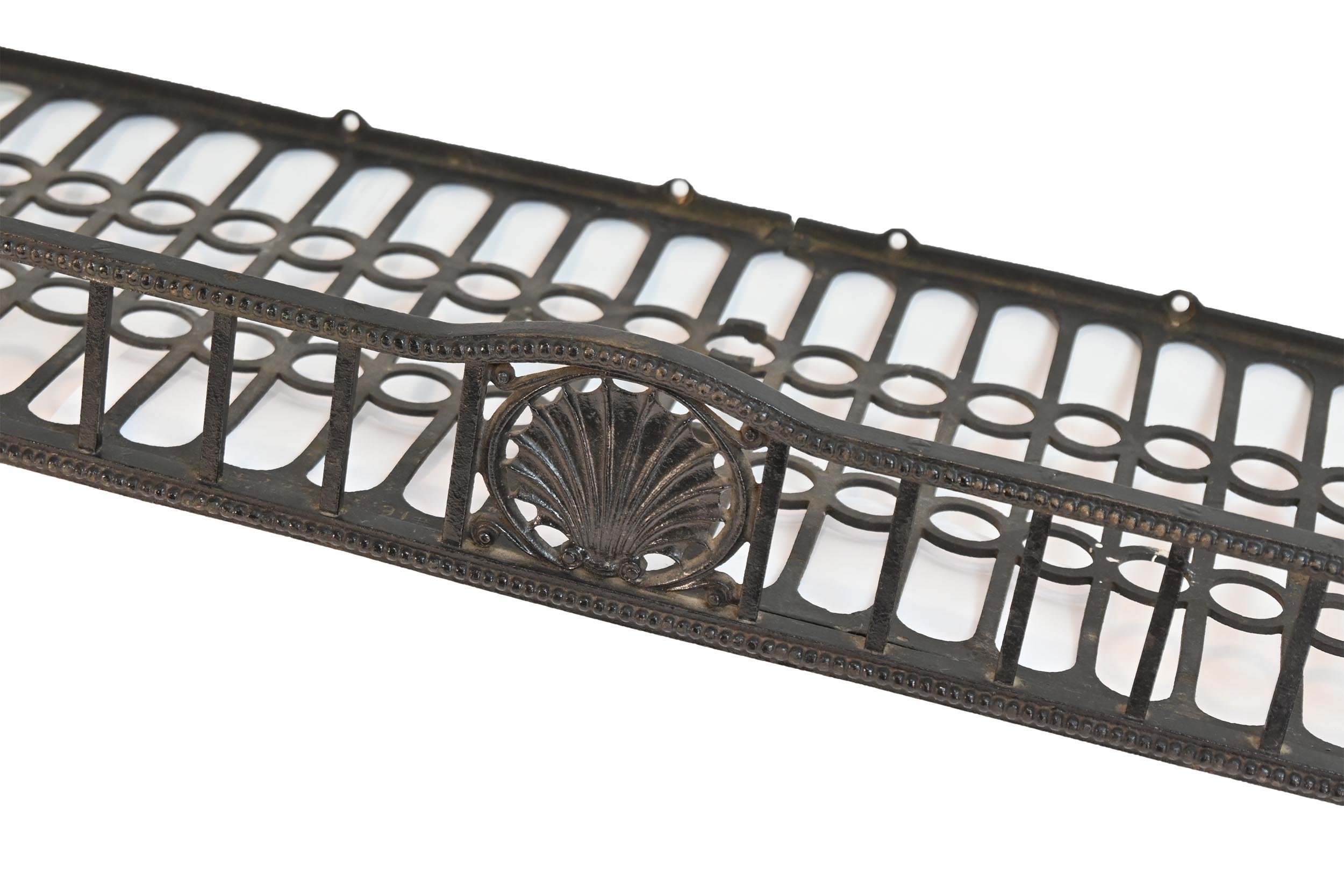 four foot bronze steam train overhead rack — ARCHITECTURAL ANTIQUES
