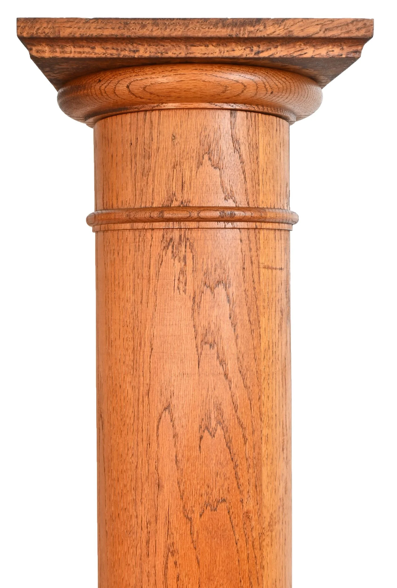 oak columns of oak with doric cap & base — ARCHITECTURAL ANTIQUES