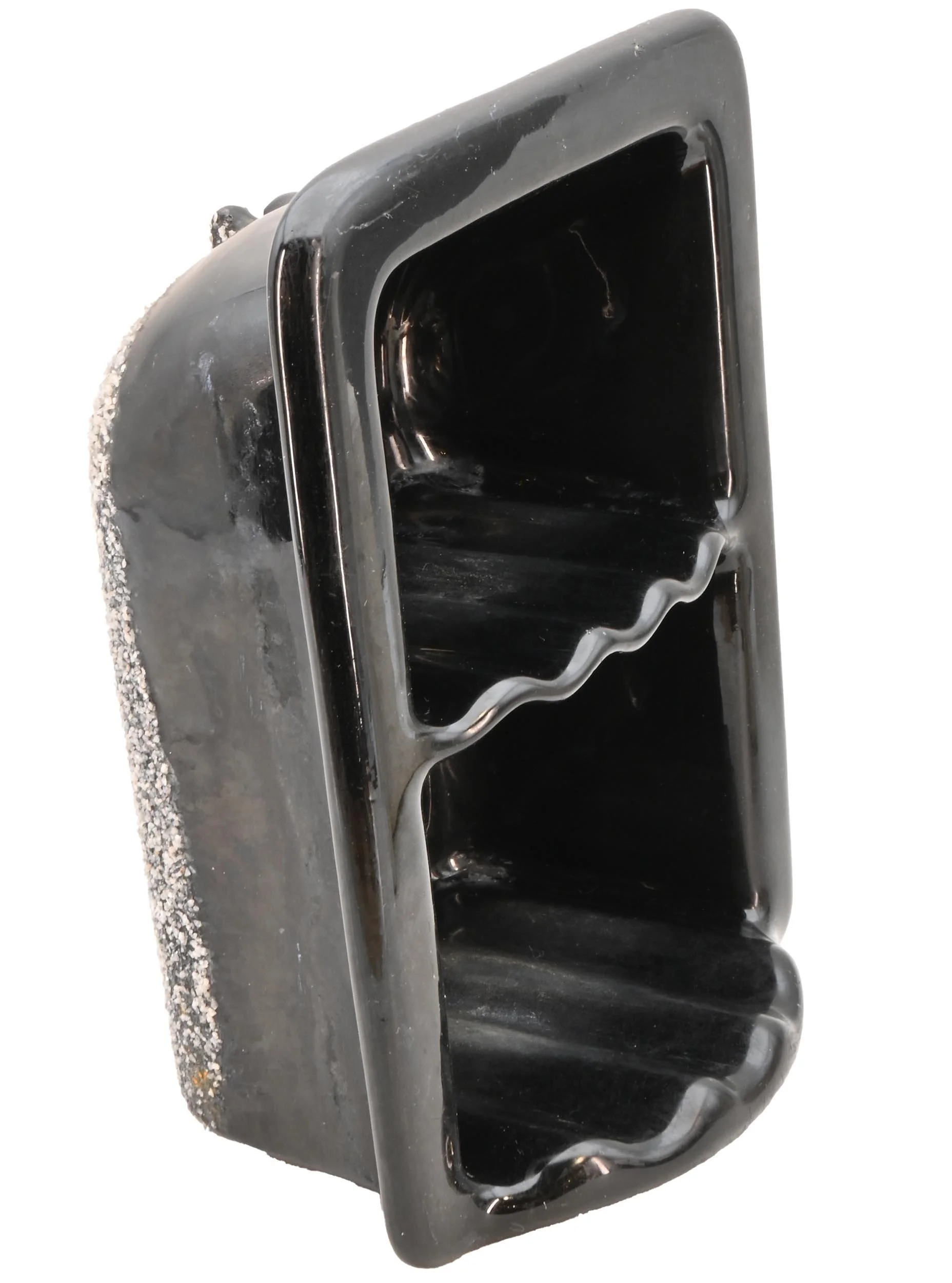 jet black enameled 2 level tub or shower shelf — ARCHITECTURAL ANTIQUES