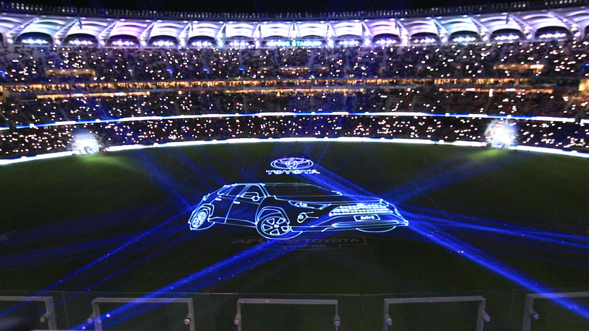 Toyota Rav 4 Laser-Light Show at Optus Stadium — GINGERBEARD Media
