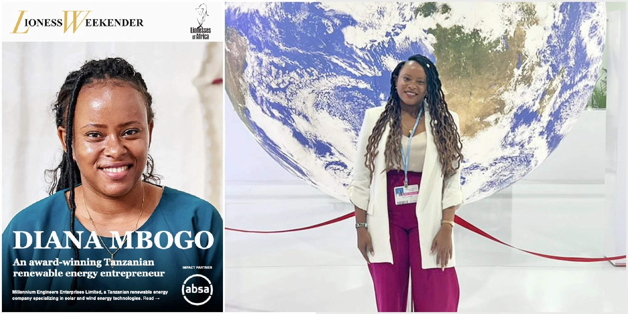 Diana Mbogo, an award-winning Tanzanian renewable energy entrepreneur ...