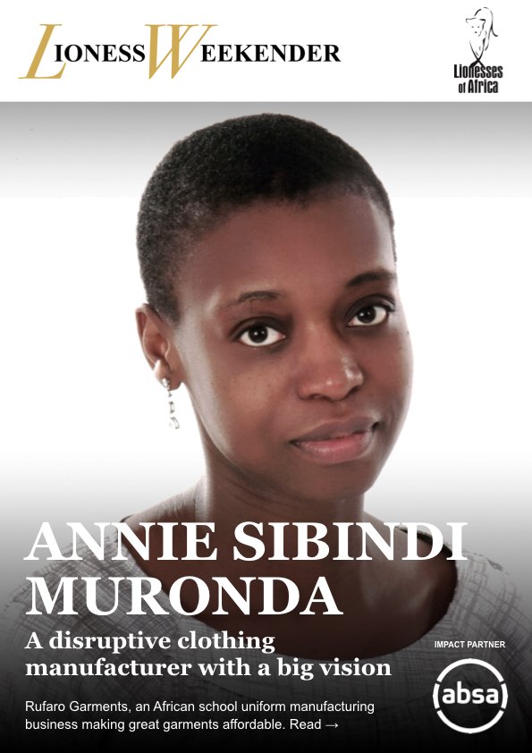 Annie Sibindi Muronda, a disruptive clothing manufacturer with a big ...