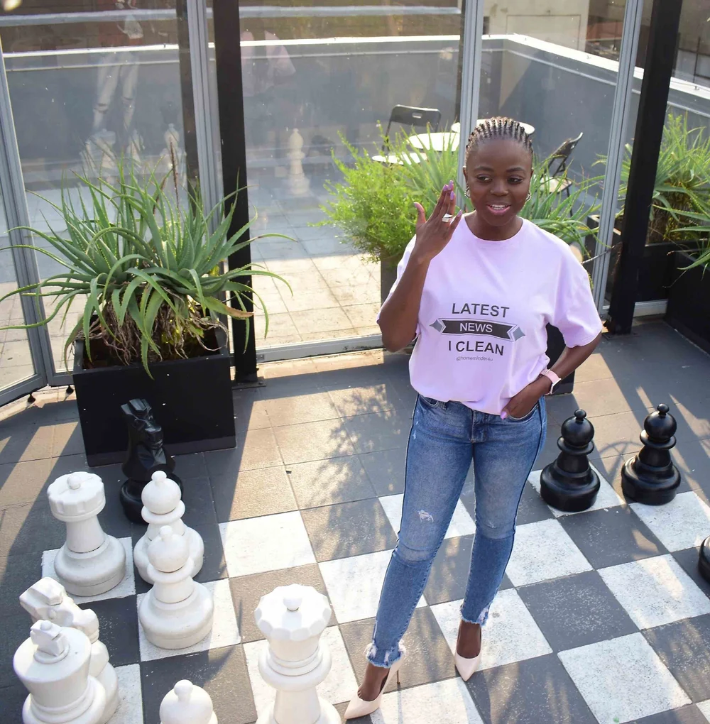 Mbalenhle Ndaba, a South African entrepreneur creating cleaning solutions for clients ...