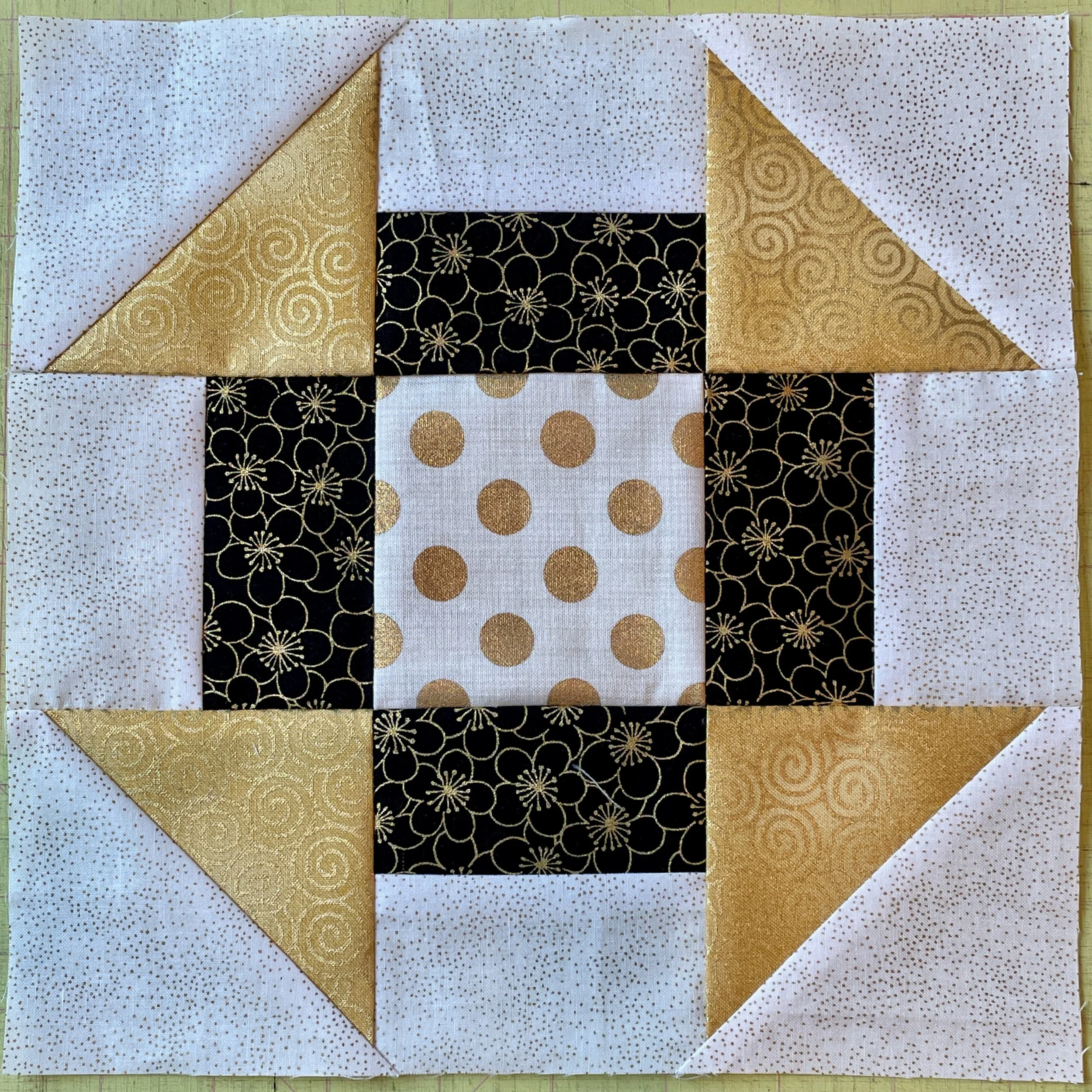 Churn Dash block — Art Quilts by Tina Curran