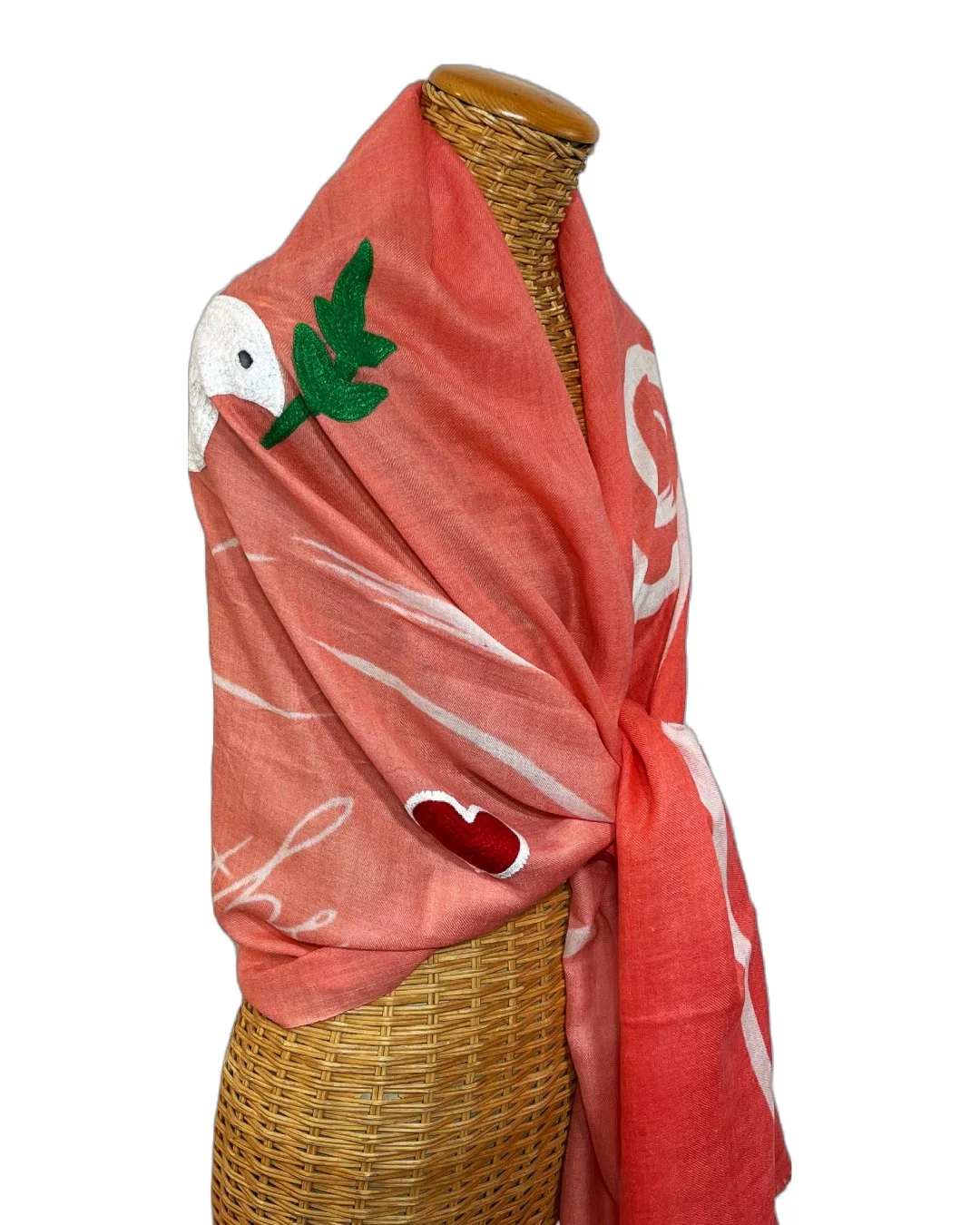 Coral Ombré Merino Wool Just Breathe Scarf — Pam's Pashminas & Exotic ...