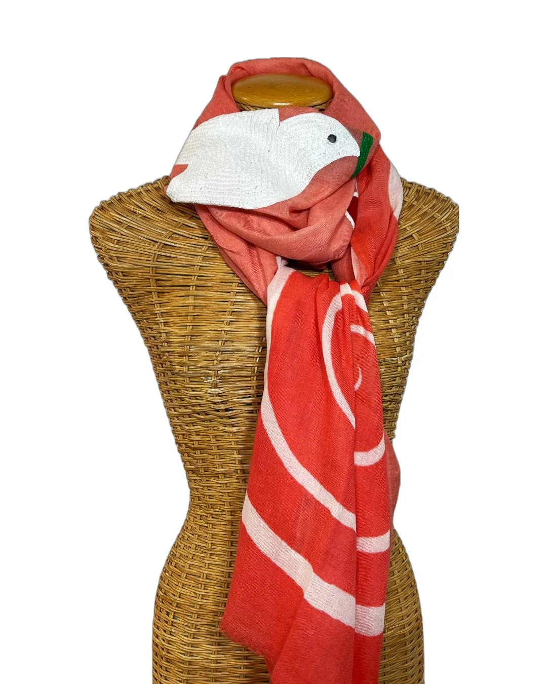 Coral Ombré Merino Wool Just Breathe Scarf — Pam's Pashminas & Exotic ...