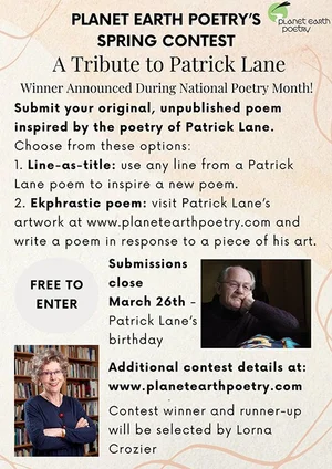 PATRICK LANE POETRY Contest — Planet Earth Poetry