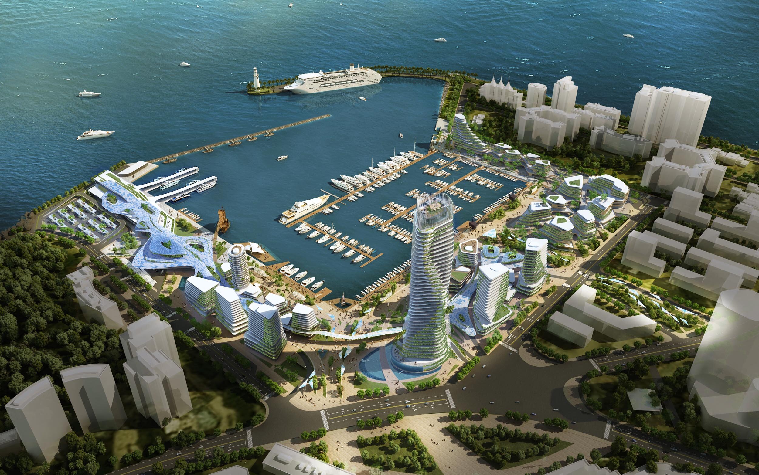 NDA Group | Zhuhai Jiuzhou Port Masterplan Gallery