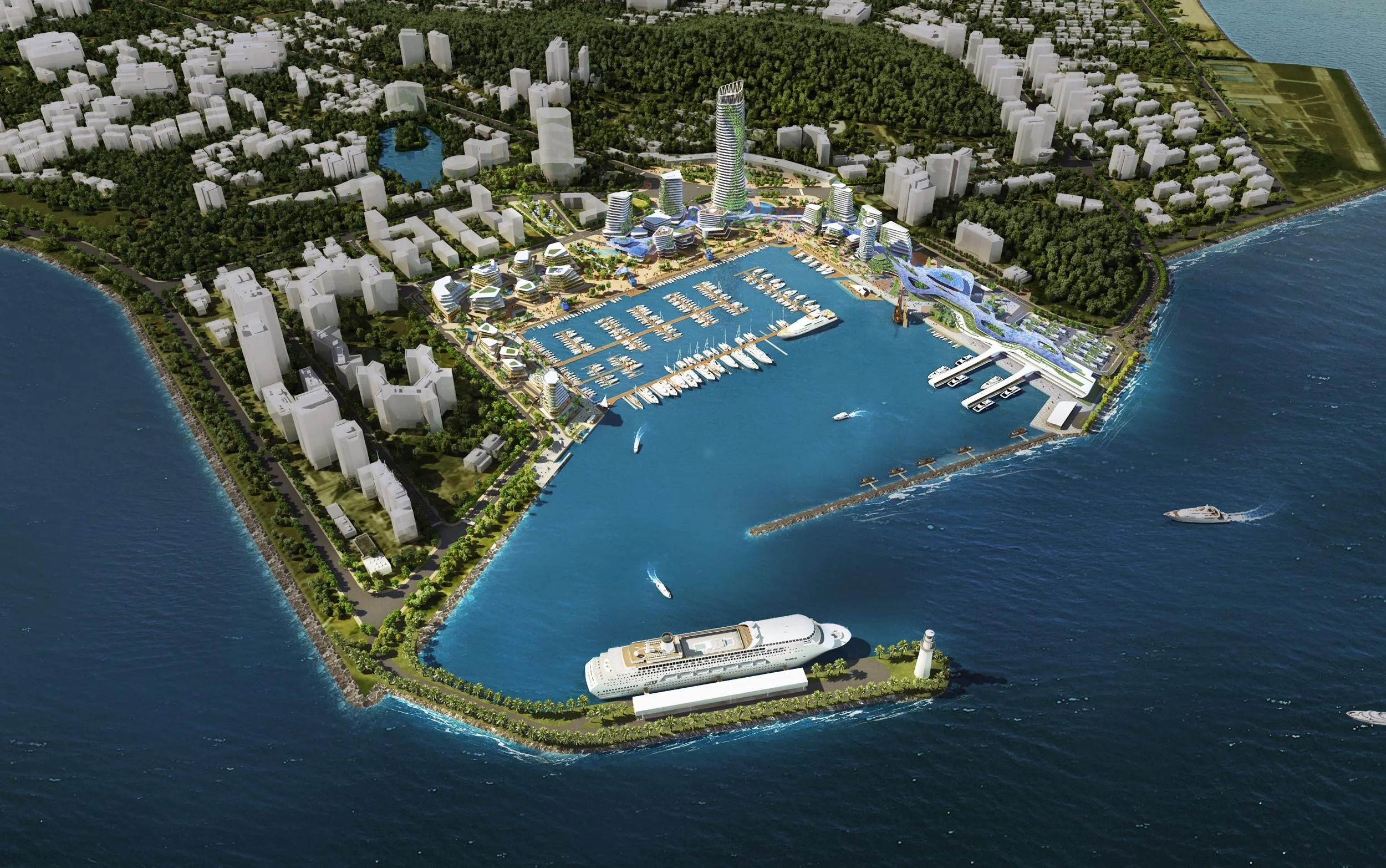 NDA Group | Zhuhai Jiuzhou Port Masterplan Gallery