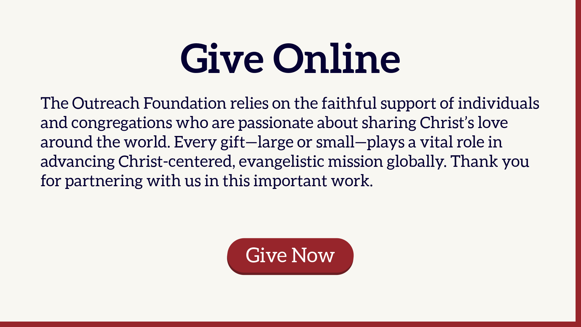 Give — The Outreach Foundation