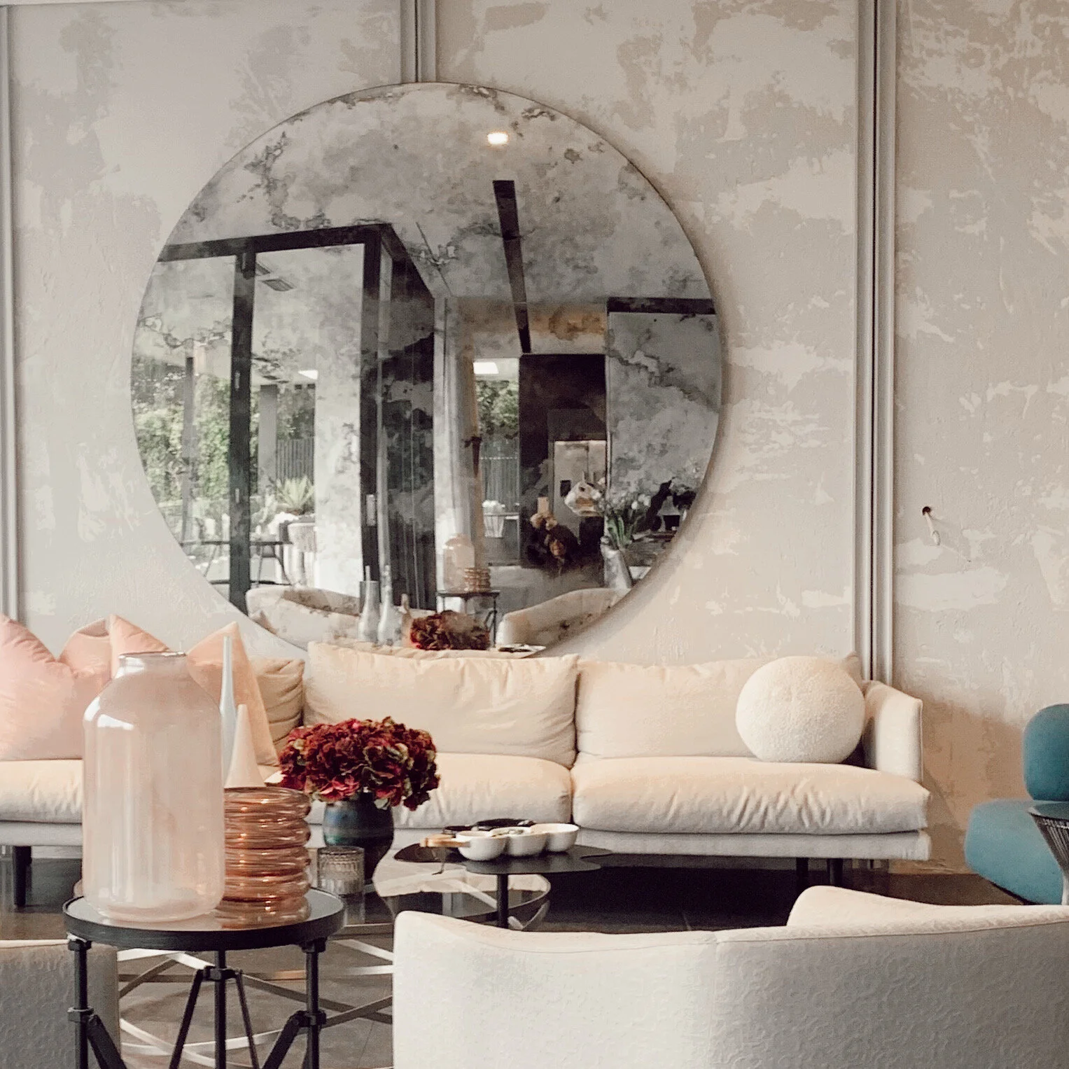 Antique mirror glass