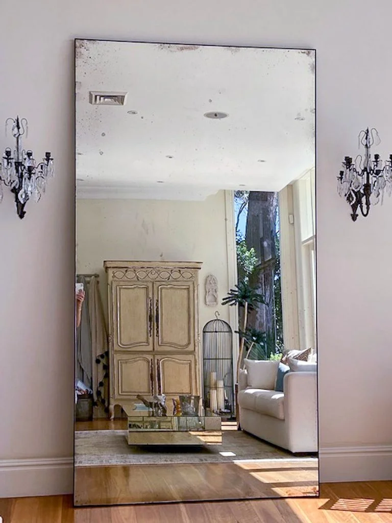 antique mirror glass