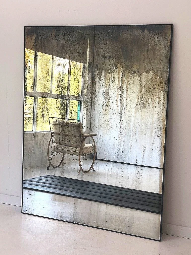 Antique mirror glass