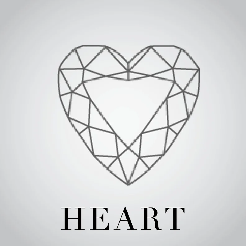 Diamond Heart Drawing