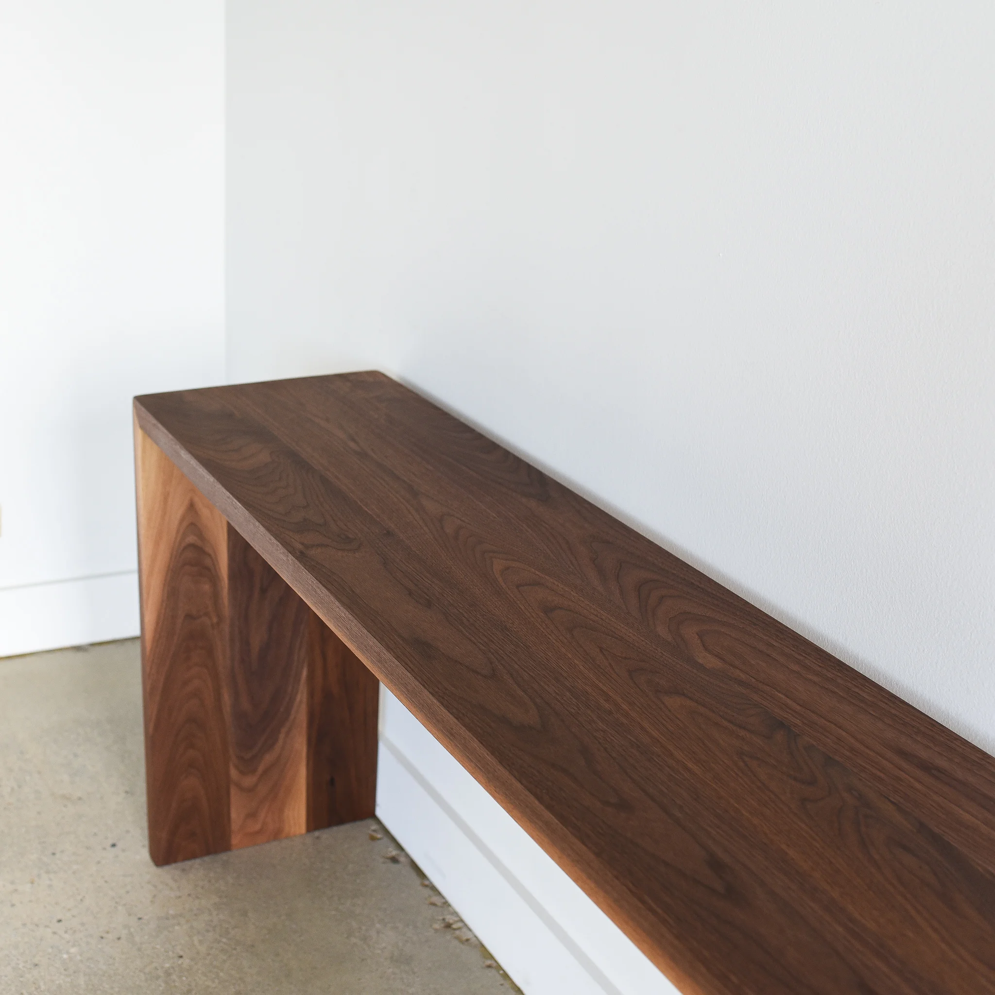 Modern Walnut Console Table - WHAT WE MAKE