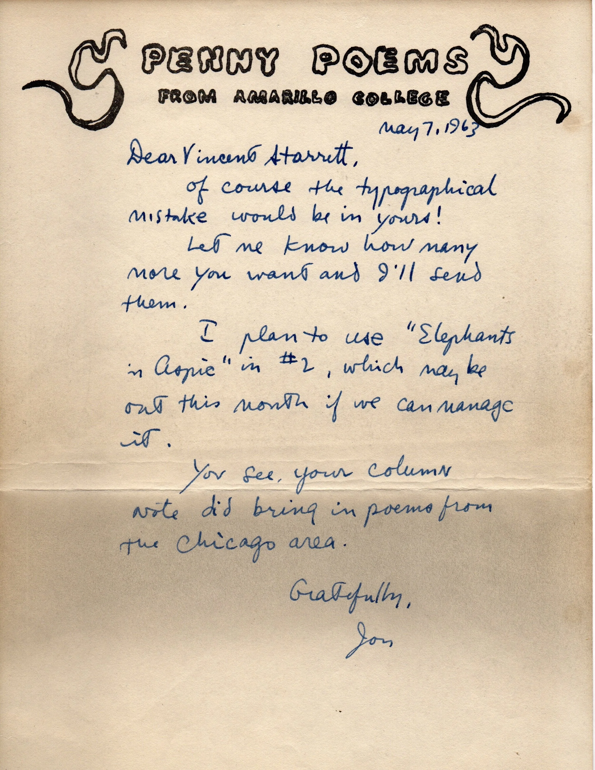 Penny Poems — Studies in Starrett