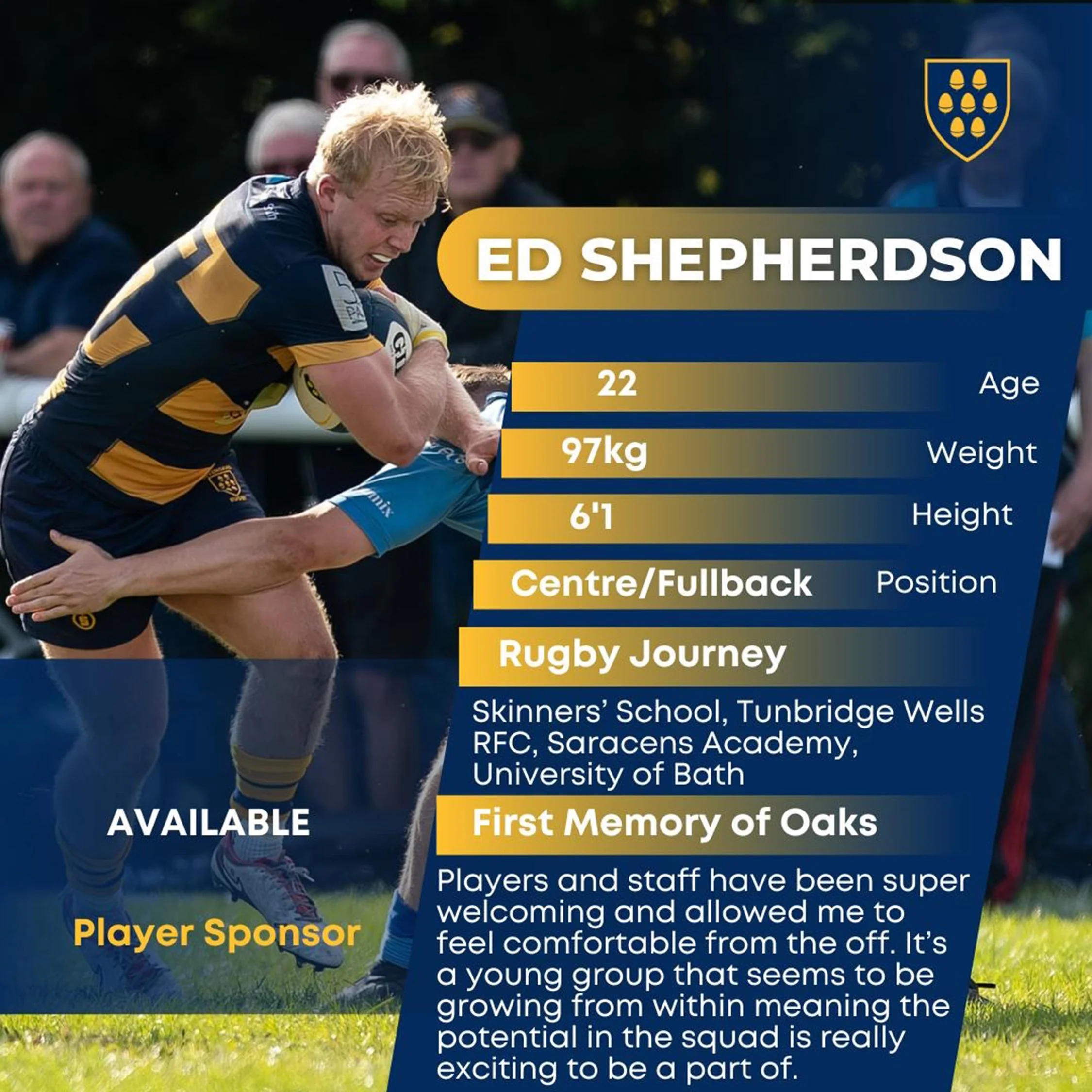 Senior Men's Squad — Sevenoaks Rugby