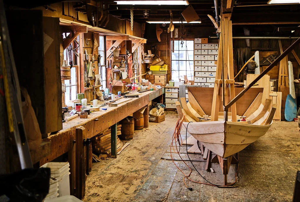 michael prince shoots lowell's boat shop — Marianne Campbell Associates