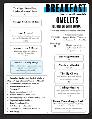 Breakfast — Gram's Diner