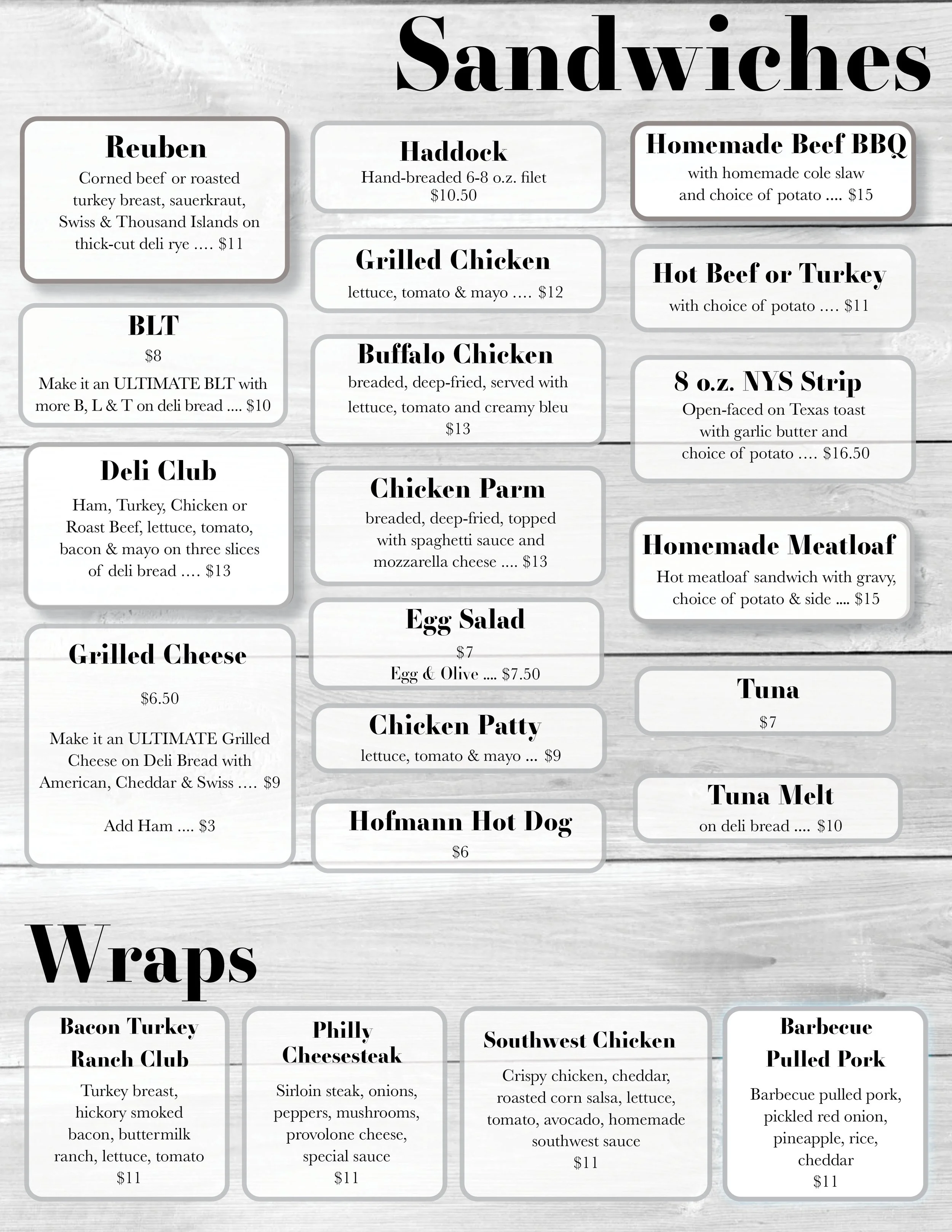 Lunch & Dinner — Gram's Diner