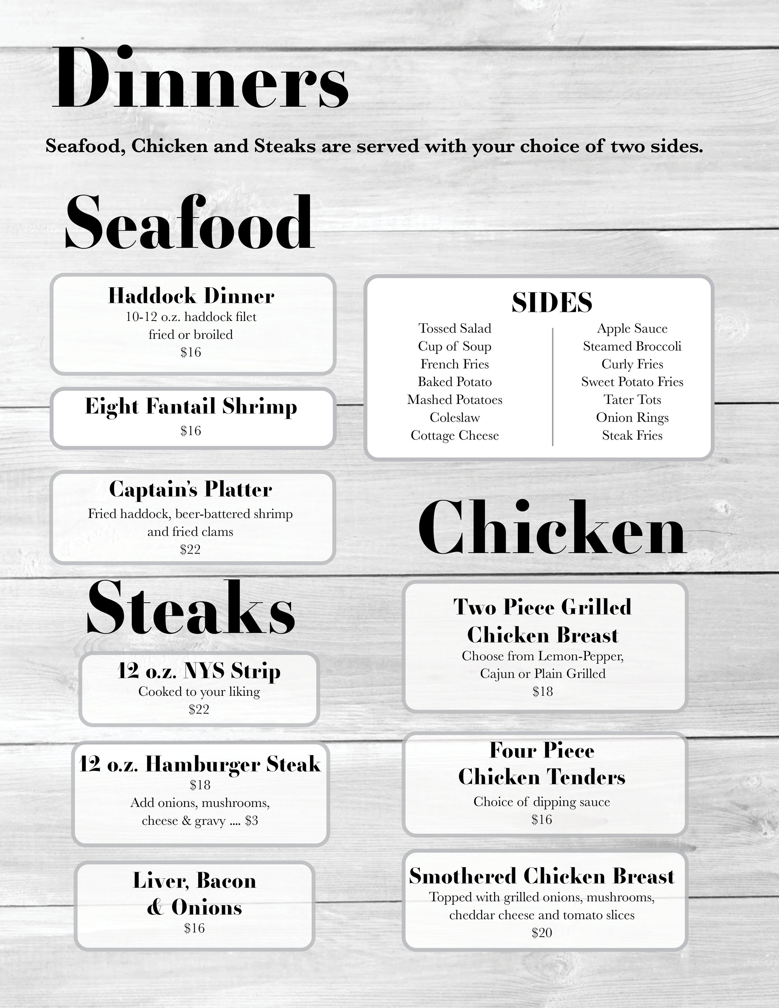Lunch & Dinner — Gram's Diner