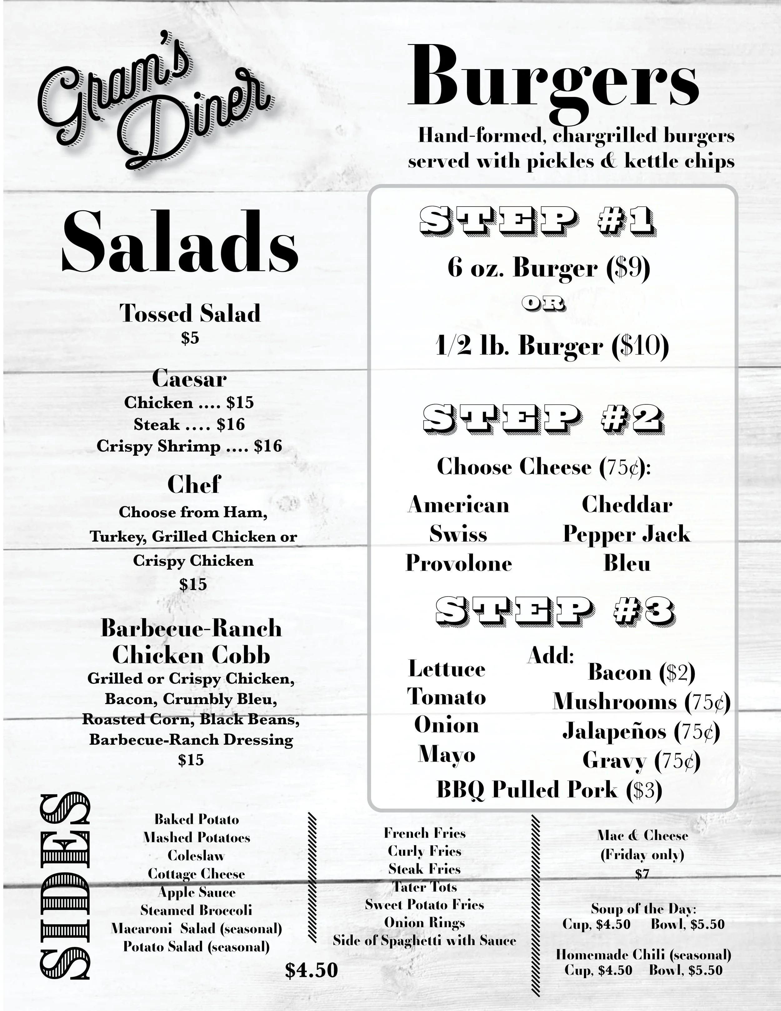 Lunch & Dinner — Gram's Diner