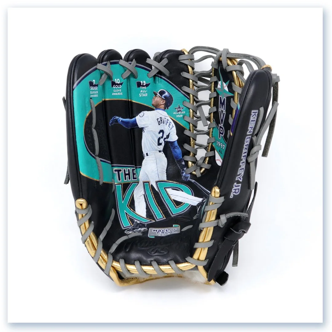Ken Griffey Jr. Painted Glove Art Print — Sean Kane Baseball Art ...