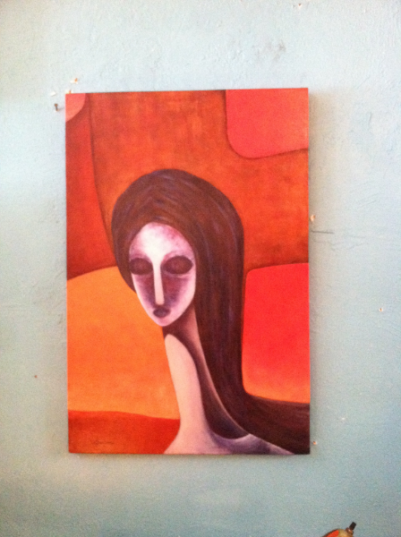 'A' Students | Abstract 'Mona Lisa' Painting Signed by Artist — Casa ...