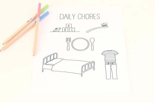 COLORING CHORE CHART — And We Play