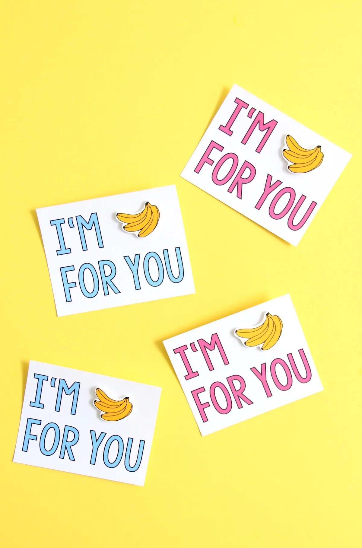 I'M BANANAS FOR YOU VALENTINE PRINTABLE + PIN — And We Play