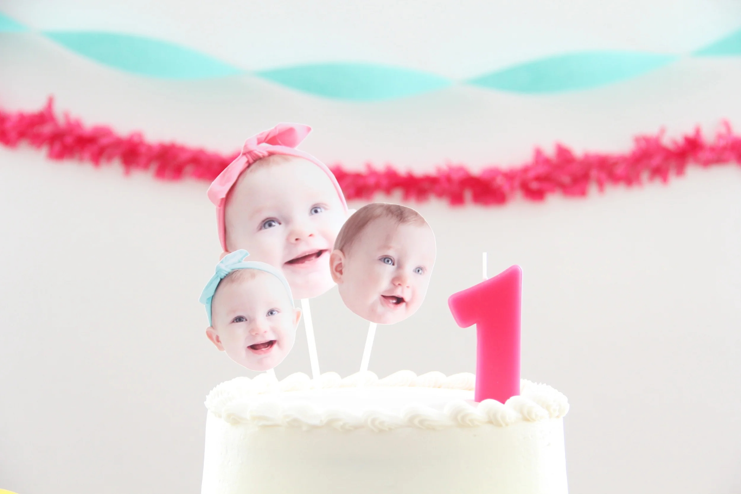 BABY BIRTHDAY CAKE TOPPERS — And We Play