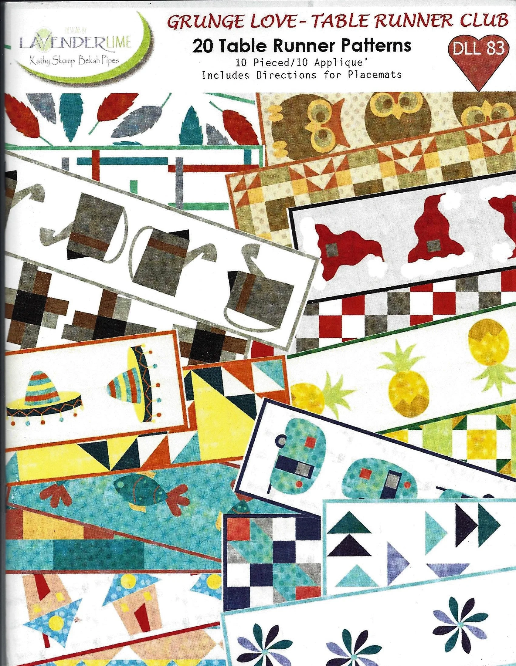 Grunge Love Table Runner Club • Book — Rocking Chair Quilts