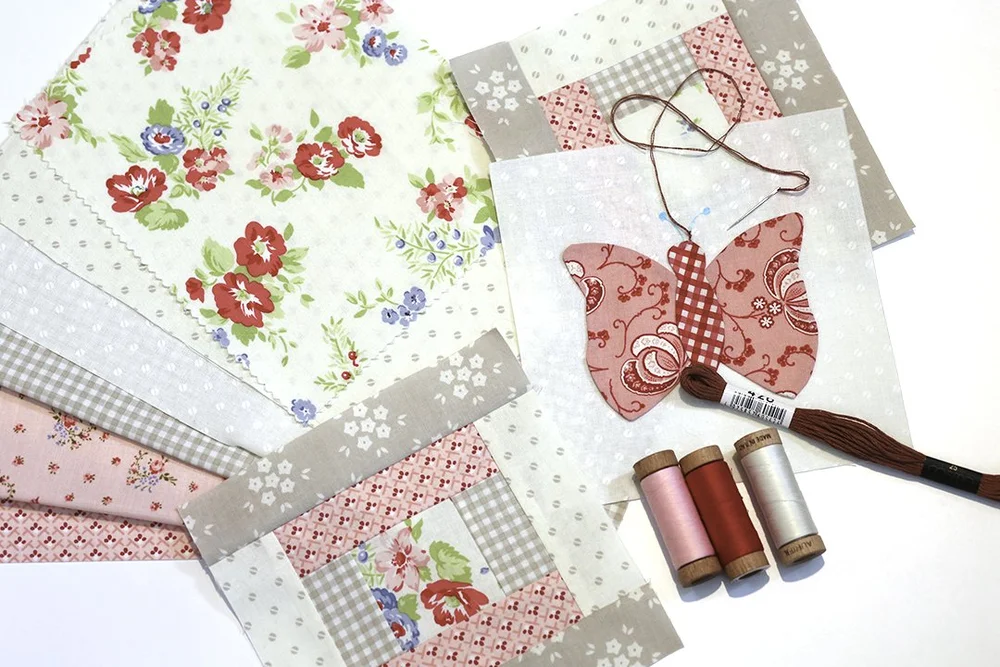 HOLLYHOCKS AND ROSES BY BUNNY HILL DESIGNS FOR MODA FABRICS — Rocking Chair Quilts