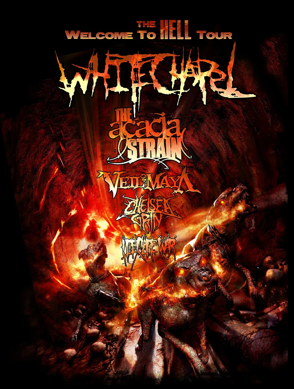 Whitechapel "Welcome to Hell" poster design — Brent Elliott White