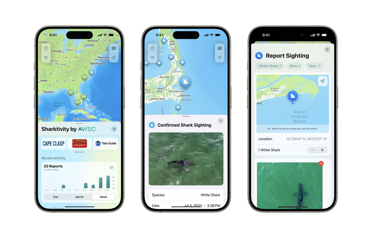 Sharktivity White Shark Tracking App — AWSC