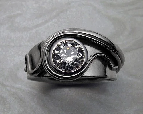 Unique - free-form, engagement ring set - Design your own engagement ...