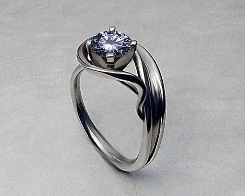 Unique - free-form, engagement ring set - Design your own engagement ...